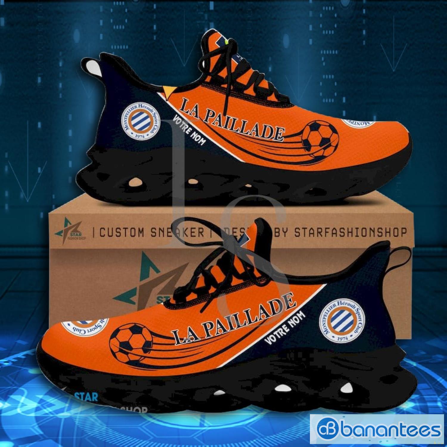 Montpellier Hsc Simple Design Personalized Running Shoes Max Shoes ...
