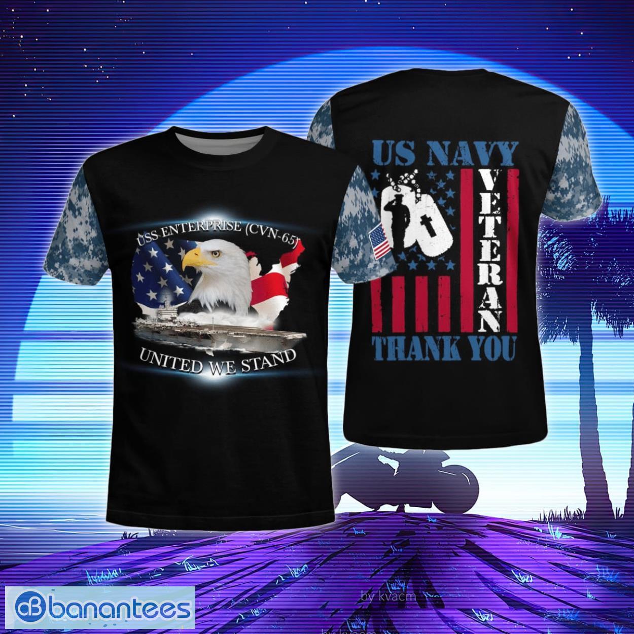 US Navy USS Enterprise (CVN-65) 3D T-Shirt - Banantees US Navy USS Enterprise (CVN-65) 3D T-Shirt - Banantees