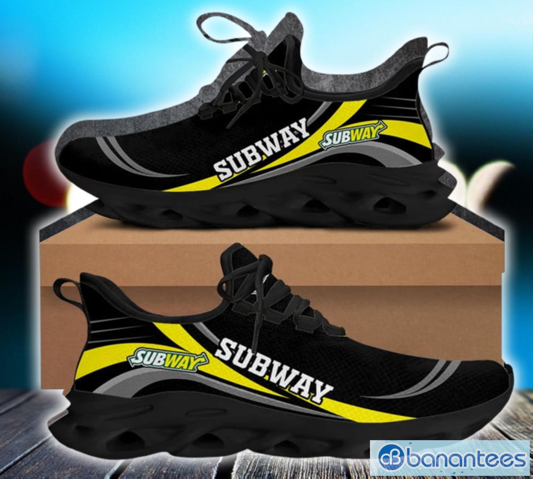 Black Subway AOP Full Print Max Soul Shoes For Men And Women - Banantees
