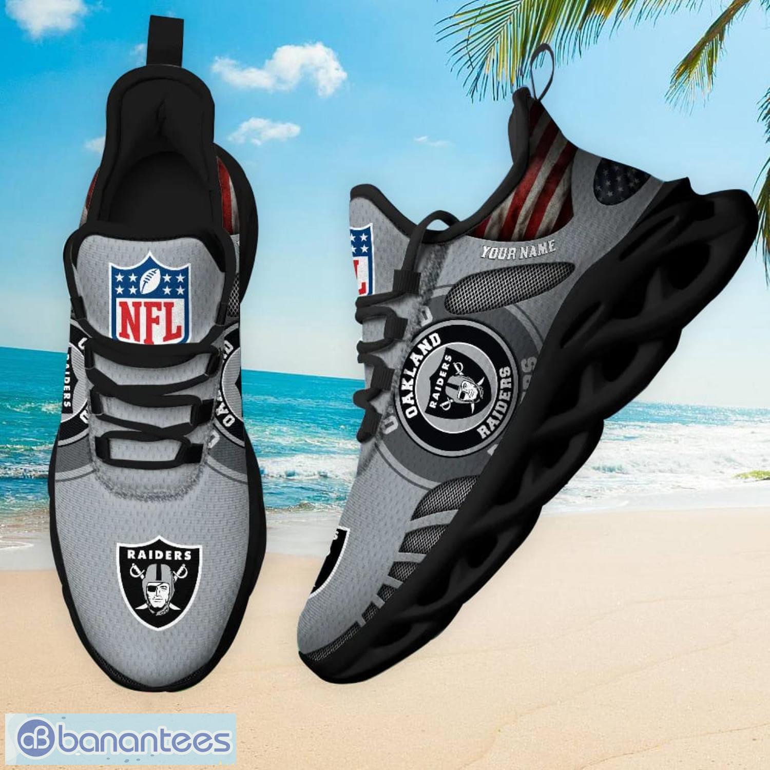 Las Vegas Raiders NFL Running Sport Sneakers Max Soul Shoes For Men And ...