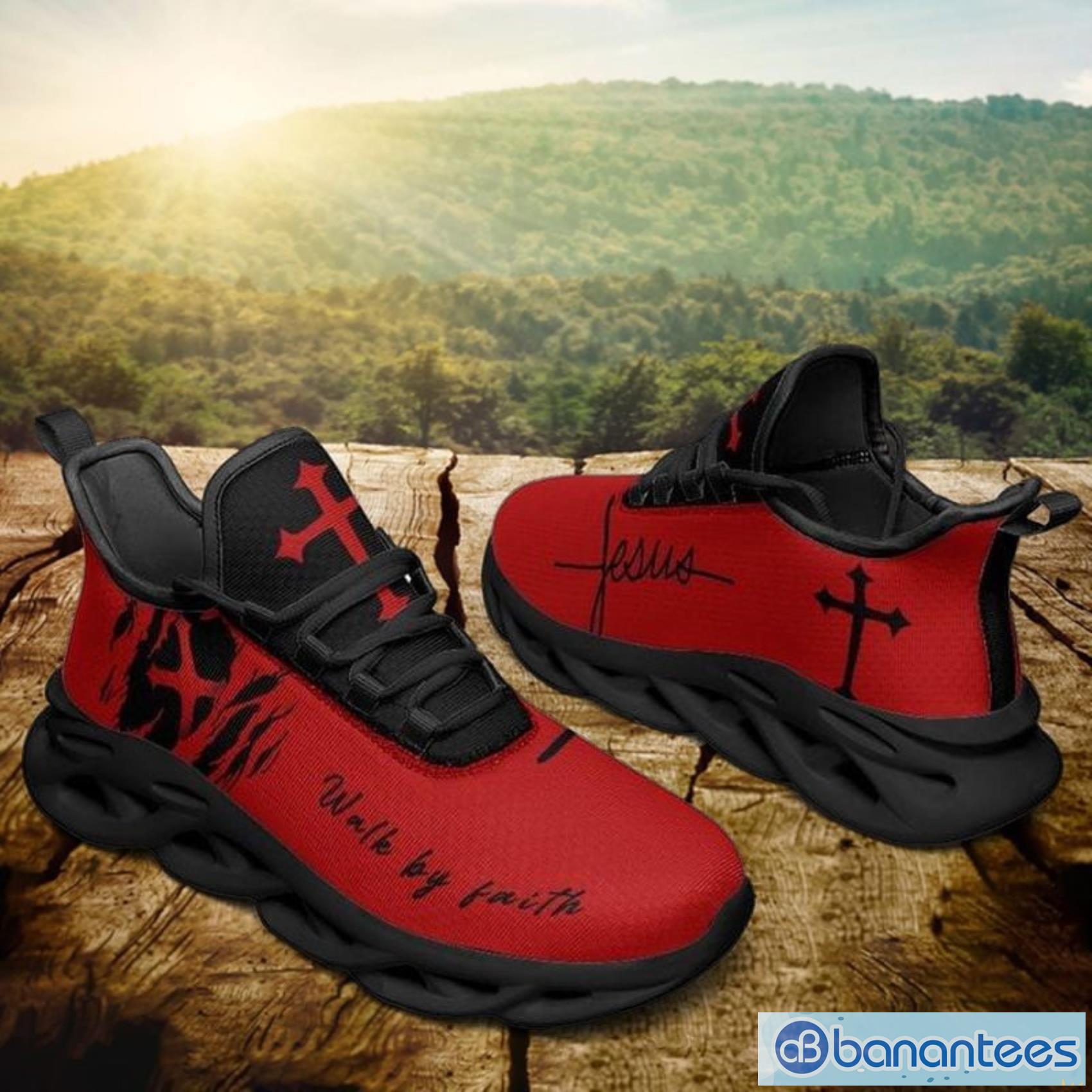 Walk By Faith Not By Sight Jesus Cross Christianity Max Soul Shoes For ...