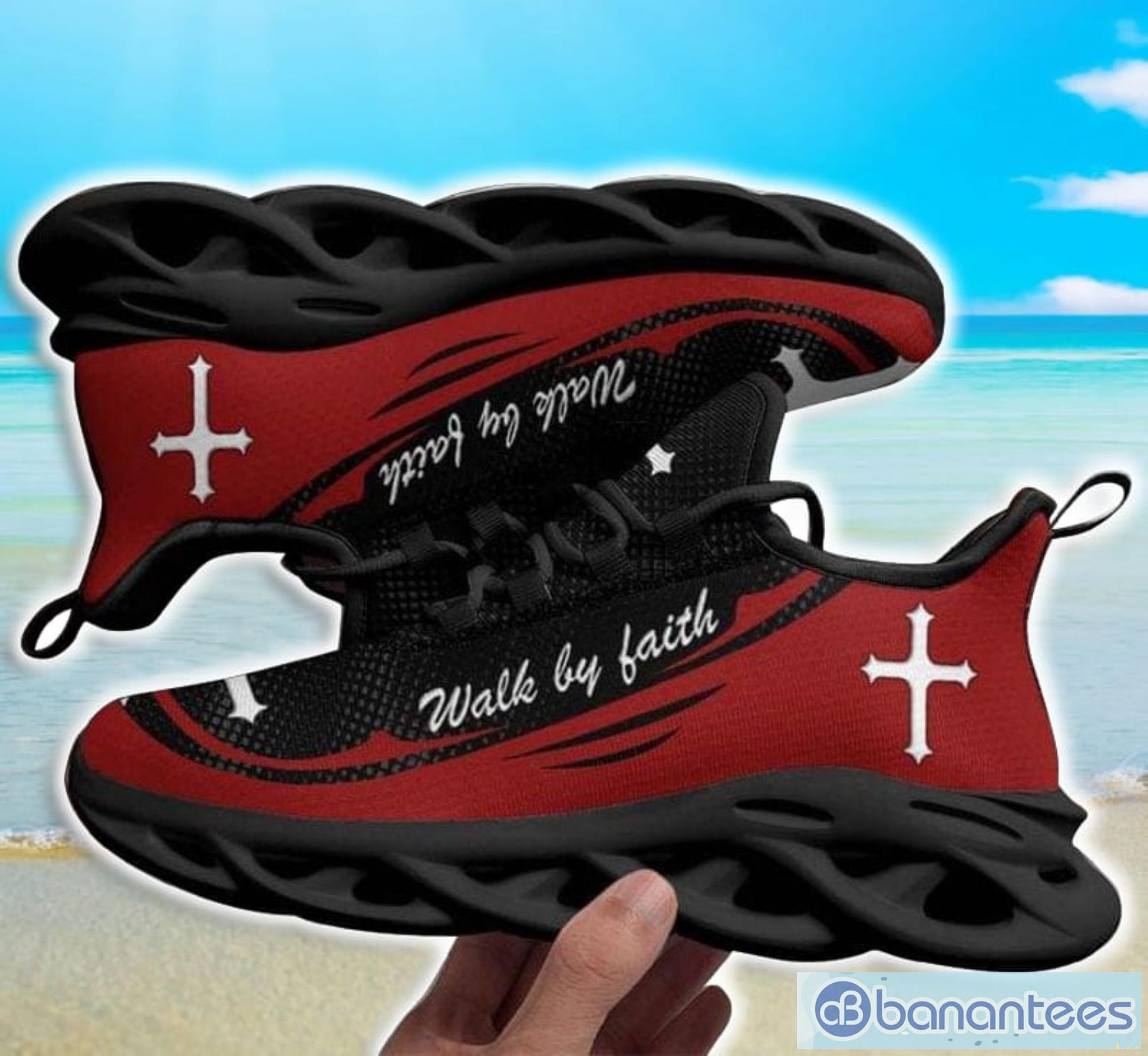 Walk By Faith Not By Sight Jesus Cross Christianity Max Soul Shoes For ...