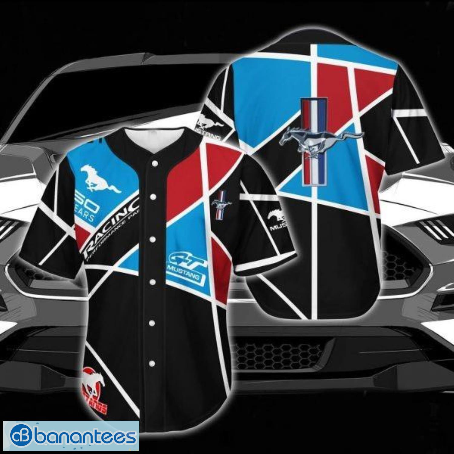 Ford Mustang GT Racing Baseball Jersey Shirt - Banantees