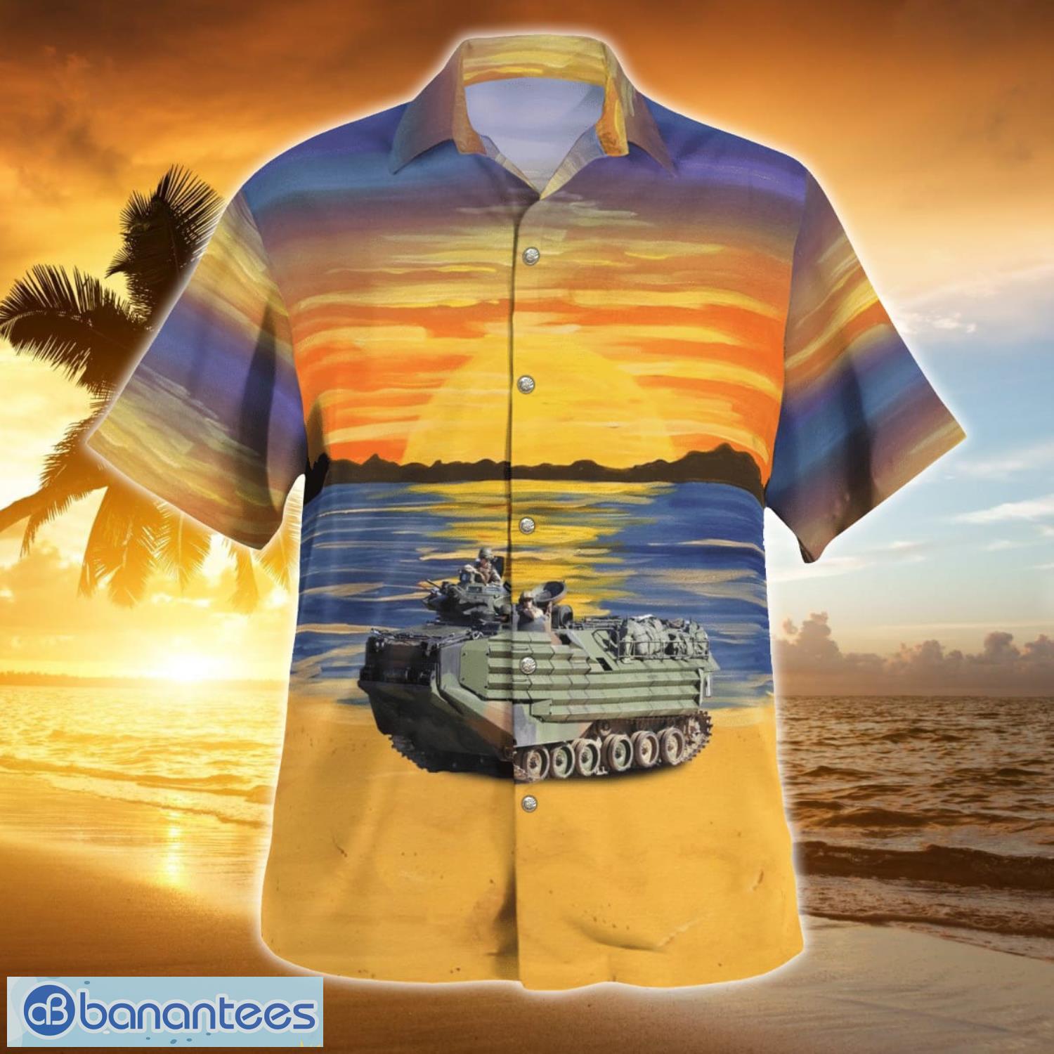 U.S. Marine Corps Assault Amphibious Vehicle AAV Beach Sunset Aloha ...