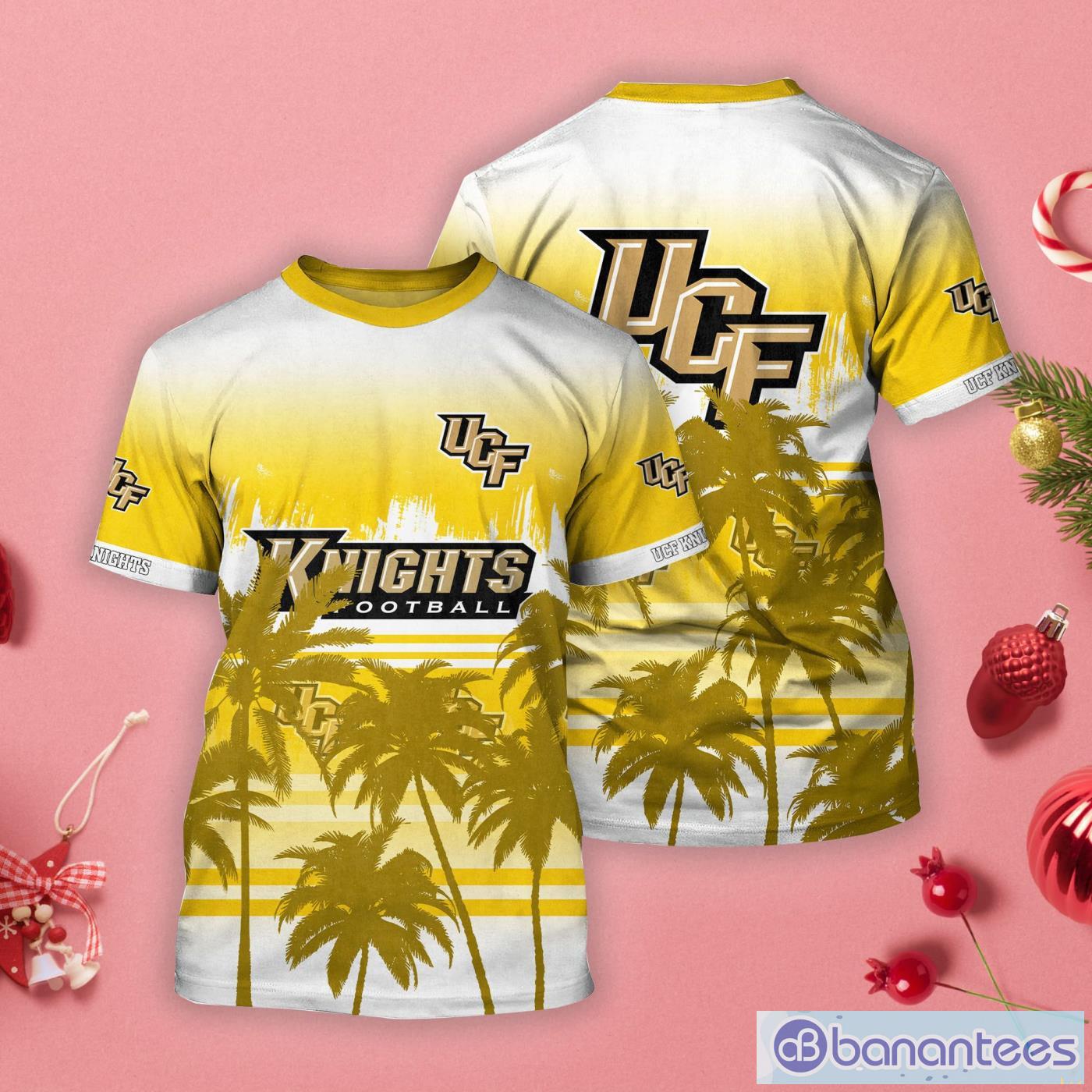 UCF Knights Coconut Pattern 3D T-Shirt For Fans - Banantees