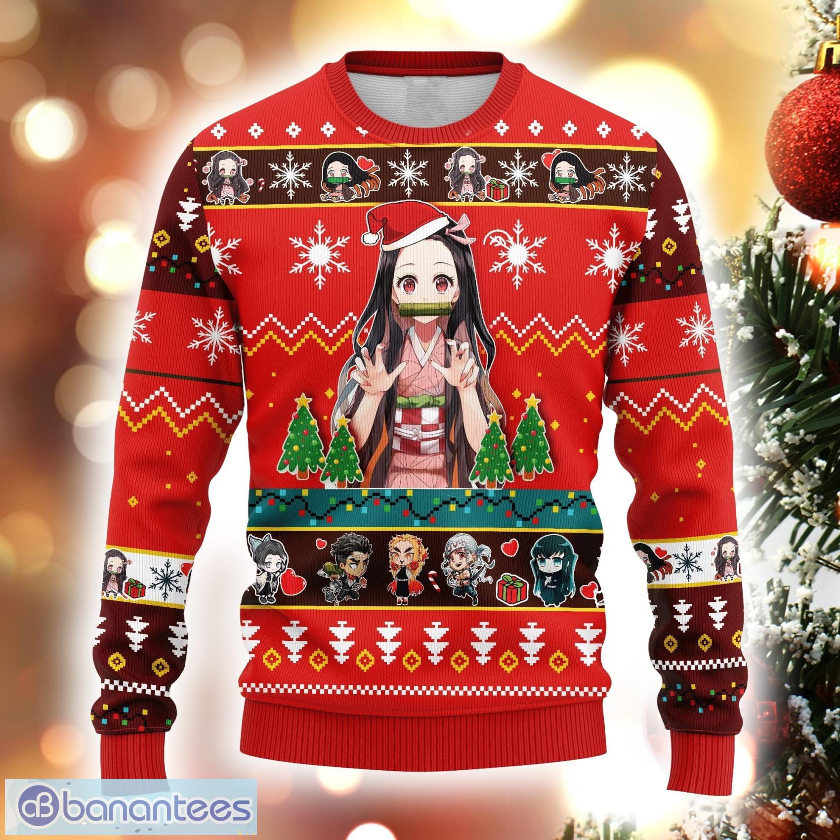 Demon Slayer Kimetsu No Yaiba Anime Kamado Nezuko 6 Christmas AOP 3D ...