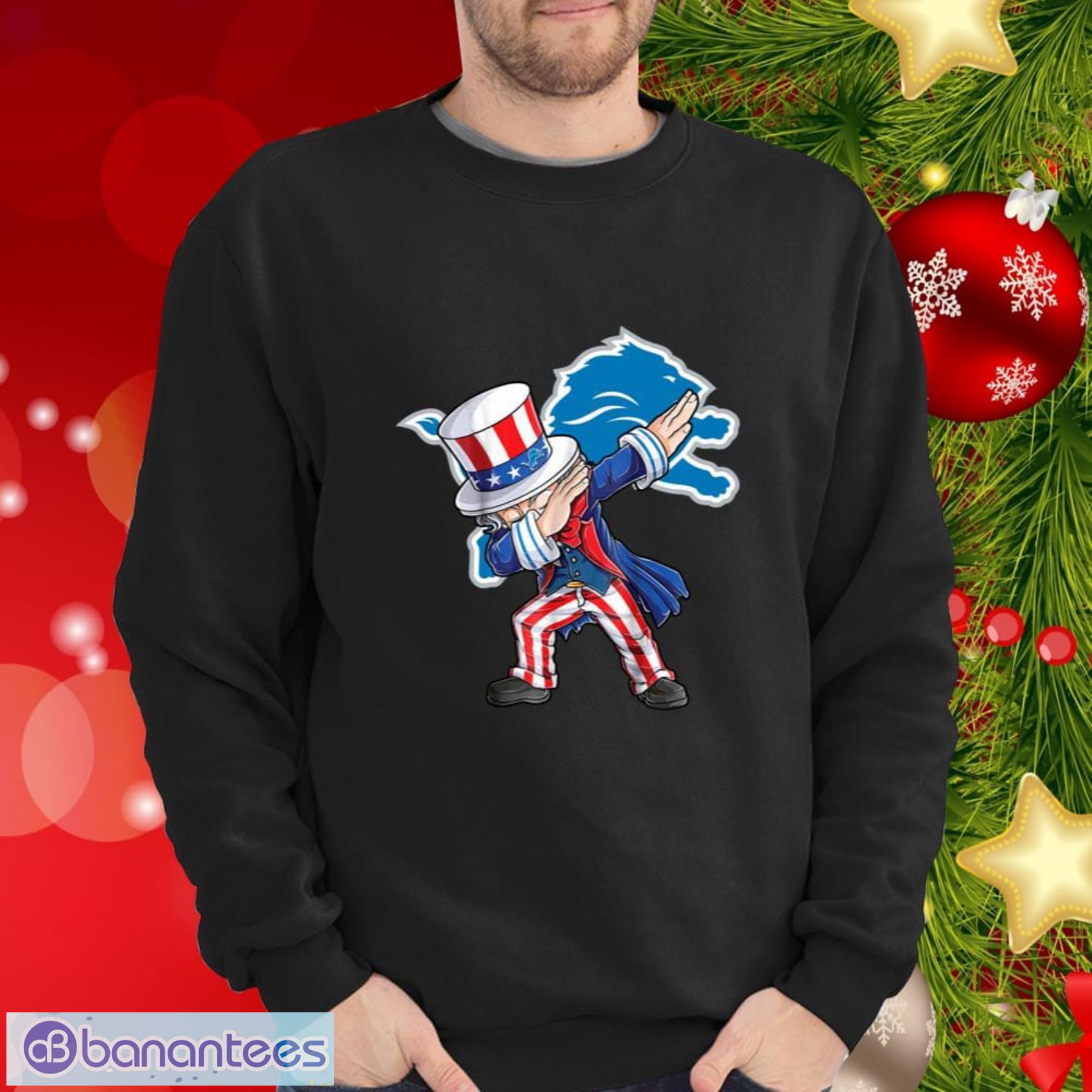 Detroit Lions NFL Football Dabbing Uncle Sam The Fourth of July T Shirt ...