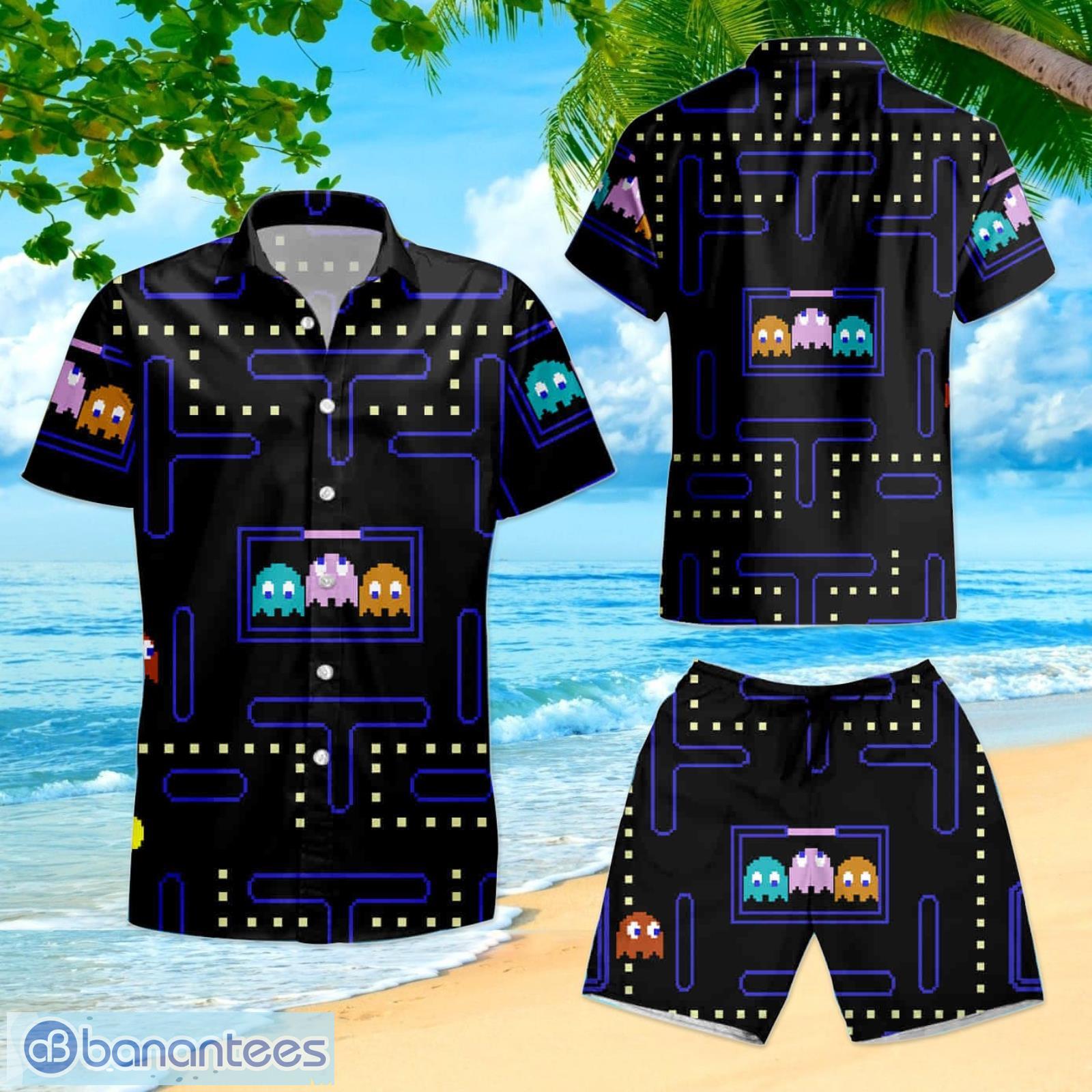 Pac-Man Video Game Summer Hawaiian Shirt And Shorts - Banantees