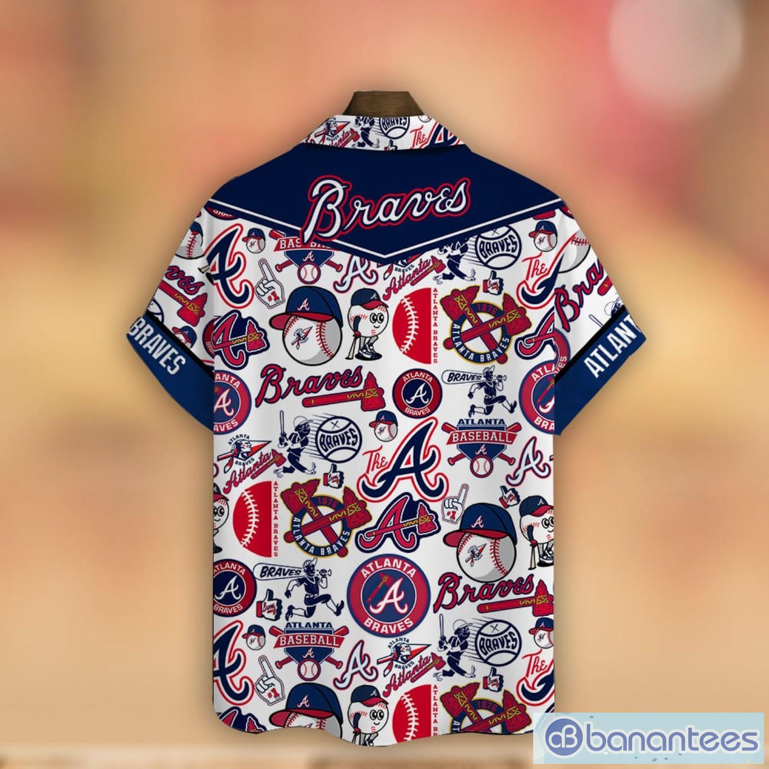 Atlanta Braves Major League Baseball Logo Pattern 2023 AOP Hawaiian ...