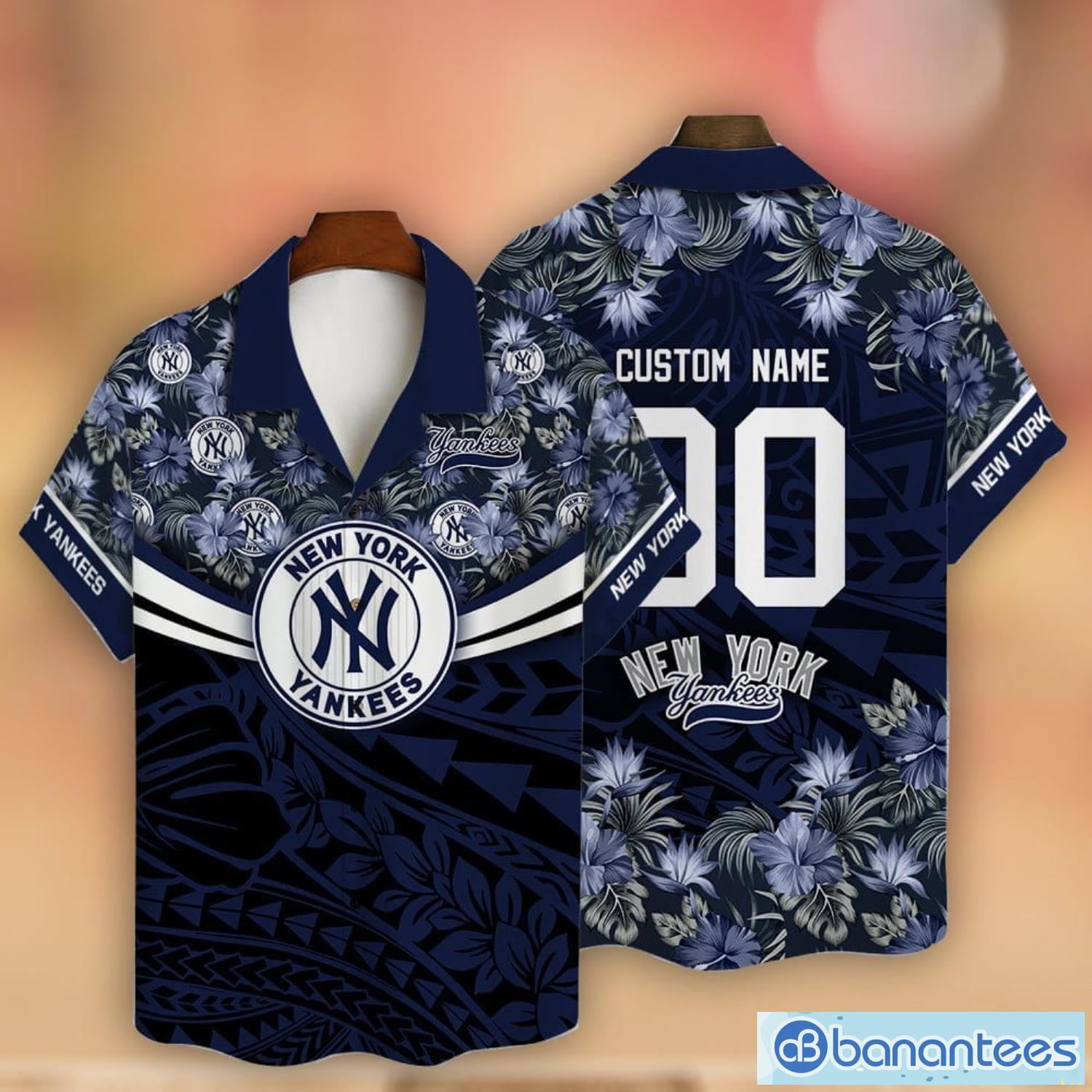New York Yankees MLB Flower Pattern Summer Custom Nam And Number ...