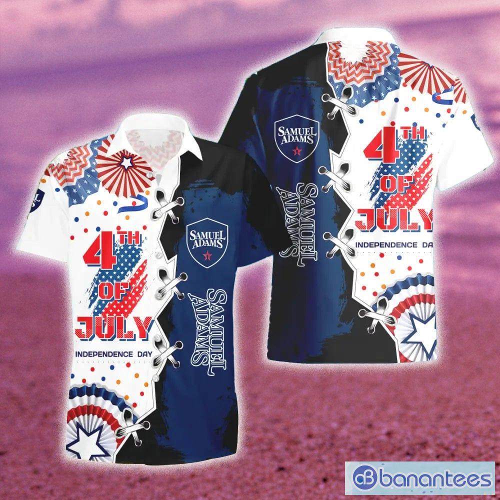 Samuel Adams USA Flag Independence 4th of July Hawaiian Combo Shirt And ...