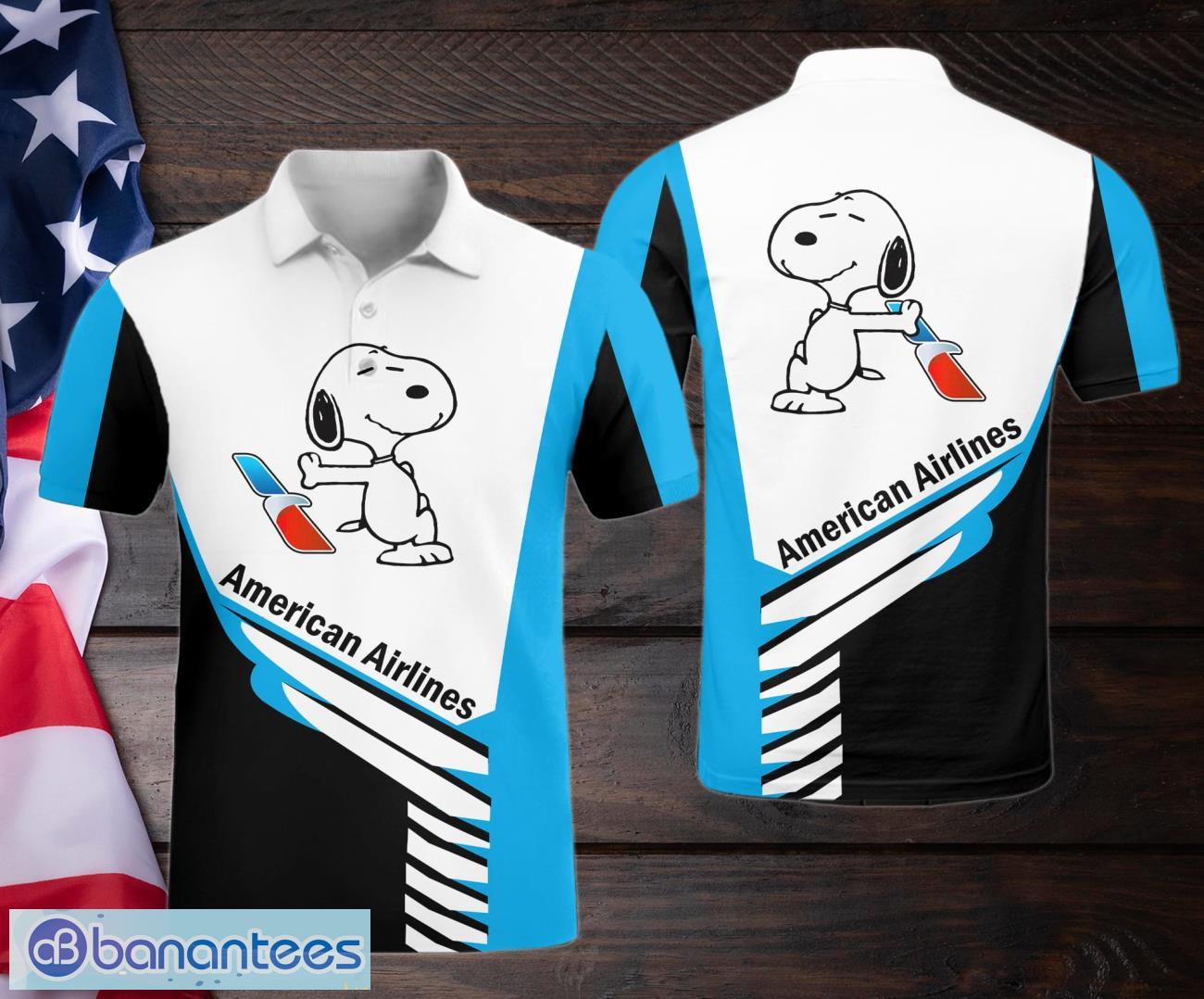 American Airlines Snoopy Polo Shirt For Men Women - Banantees