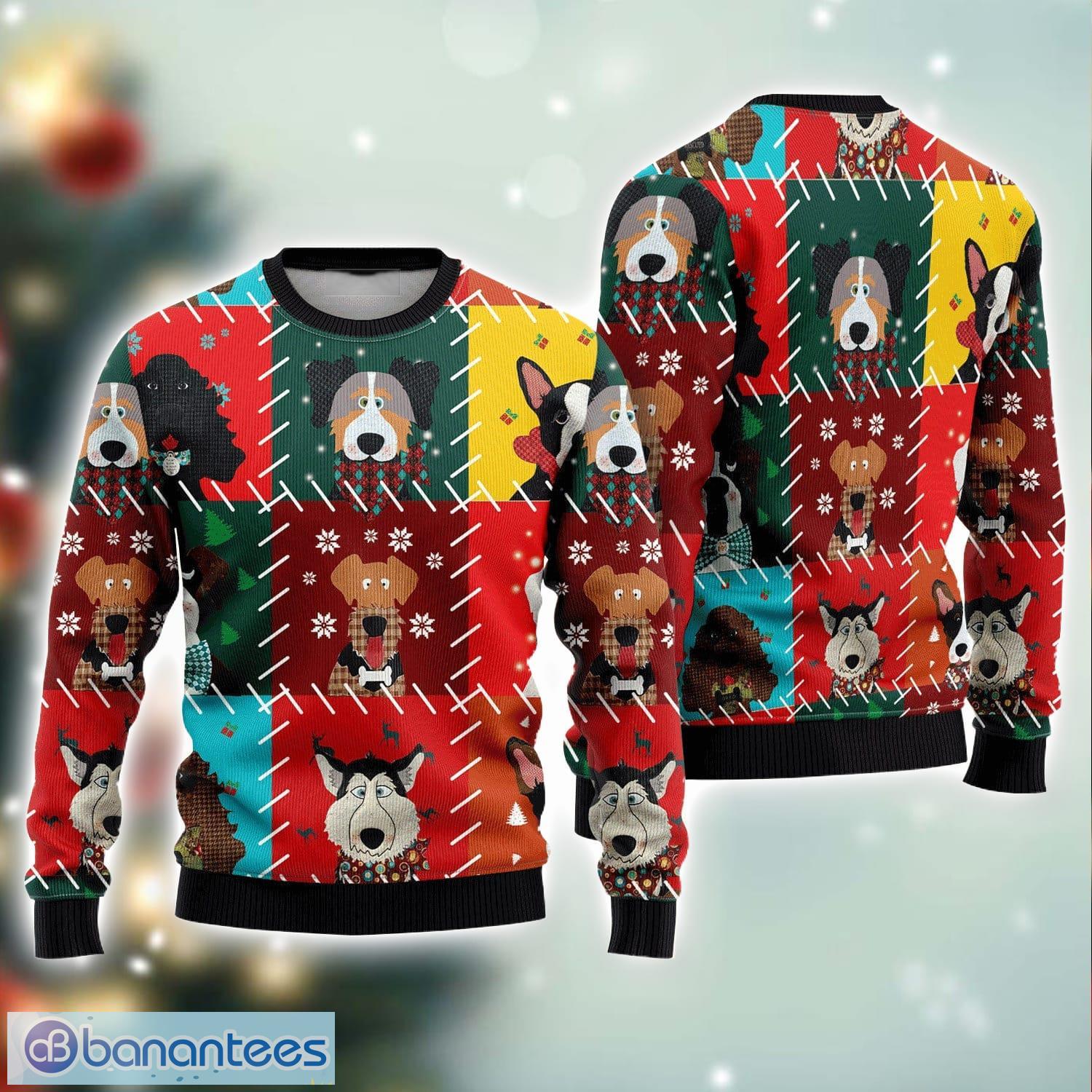 Funny Cartoon Dog Face Sweater, Ugly SweaterPerfect Gift Christmas ...