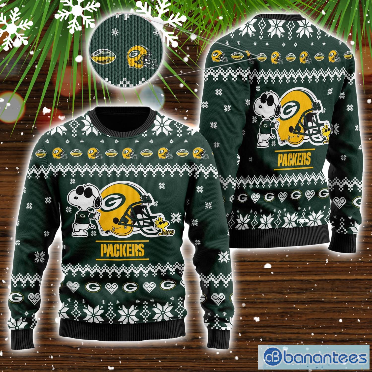 Green Bay Packers Cute The Snoopy Show Football Helmet Name Sweater ...