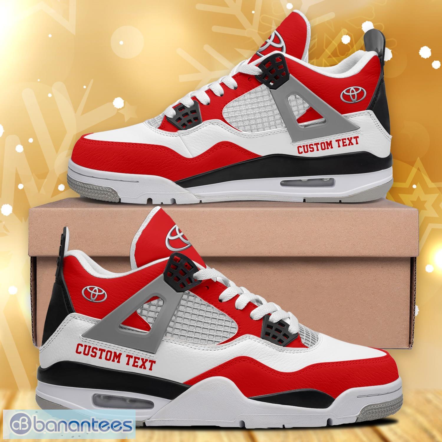 Hilux Logo Air Jordan 4 Custom Name Shoes Car Lover Sneakers - Banantees