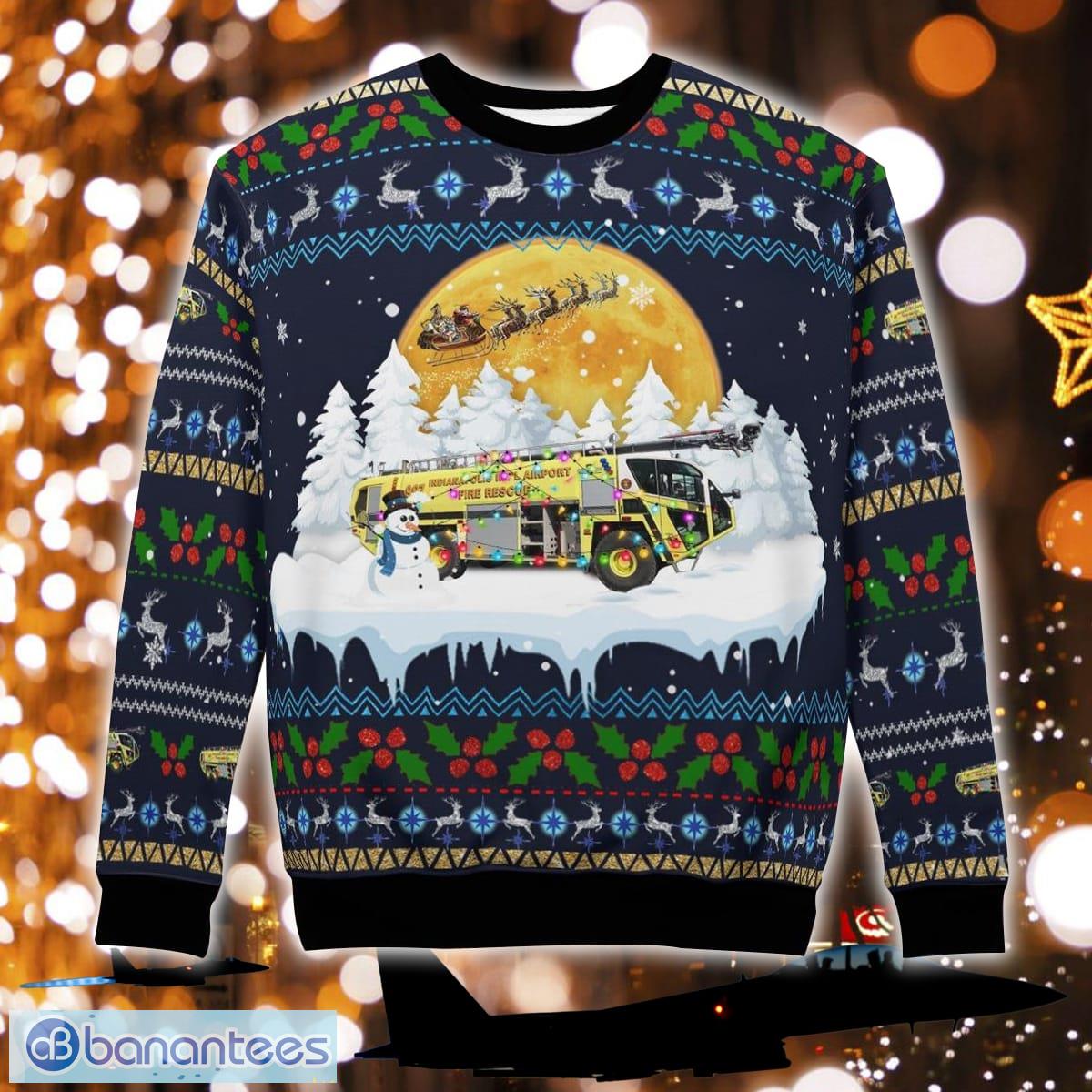 Indianapolis Airport Authority Fire Department Knitted Xmas 3D Sweater ...