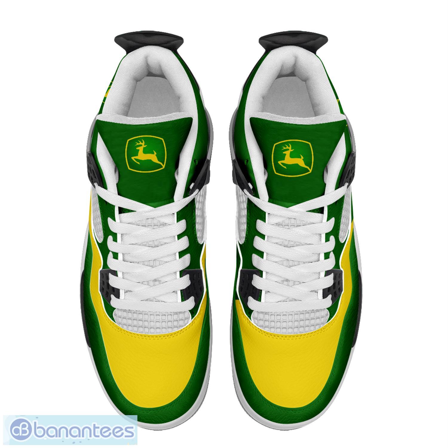 John Deere Logo Air Jordan 4 Custom Name Shoes Car Lover Sneakers ...