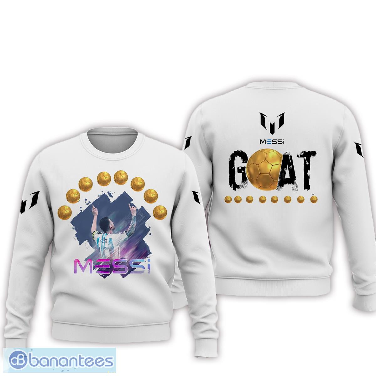 Lionel Messi Eight Golden Galls 2023 White Festive Knitted Christmas ...