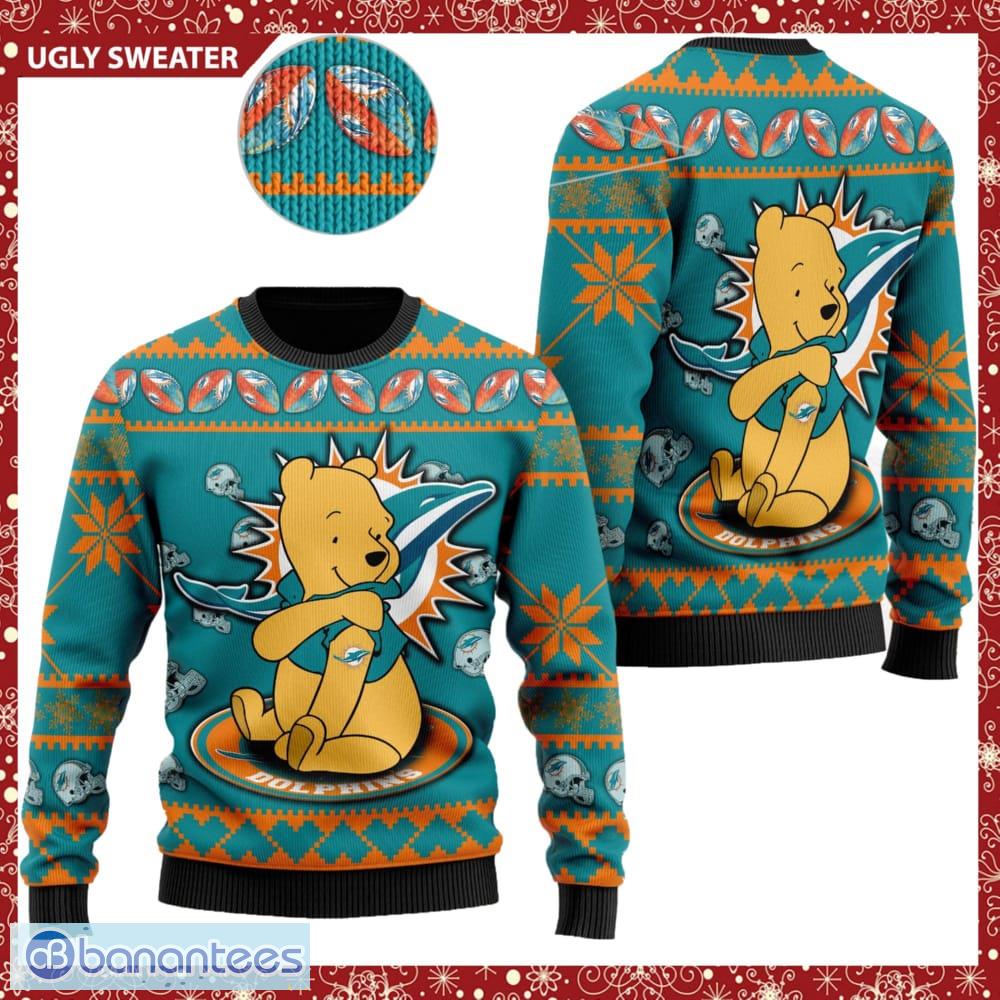 Miami Dolphins NFL Winnie the Pooh Knitted Christmas 3D Sweater Gift ...