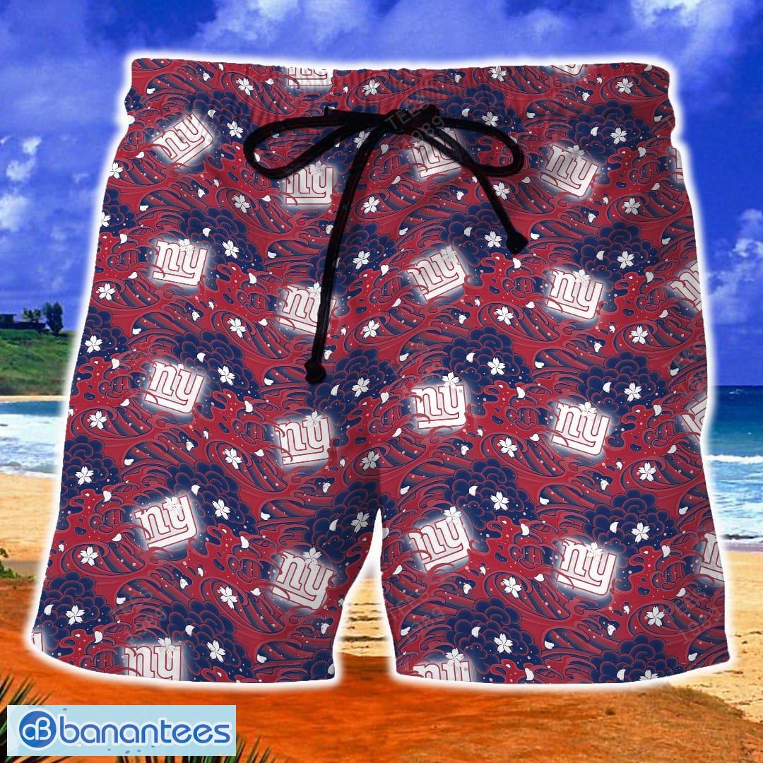 New York Giants Great Waves Of Japanese Hawaiian Shirt And Short For ...