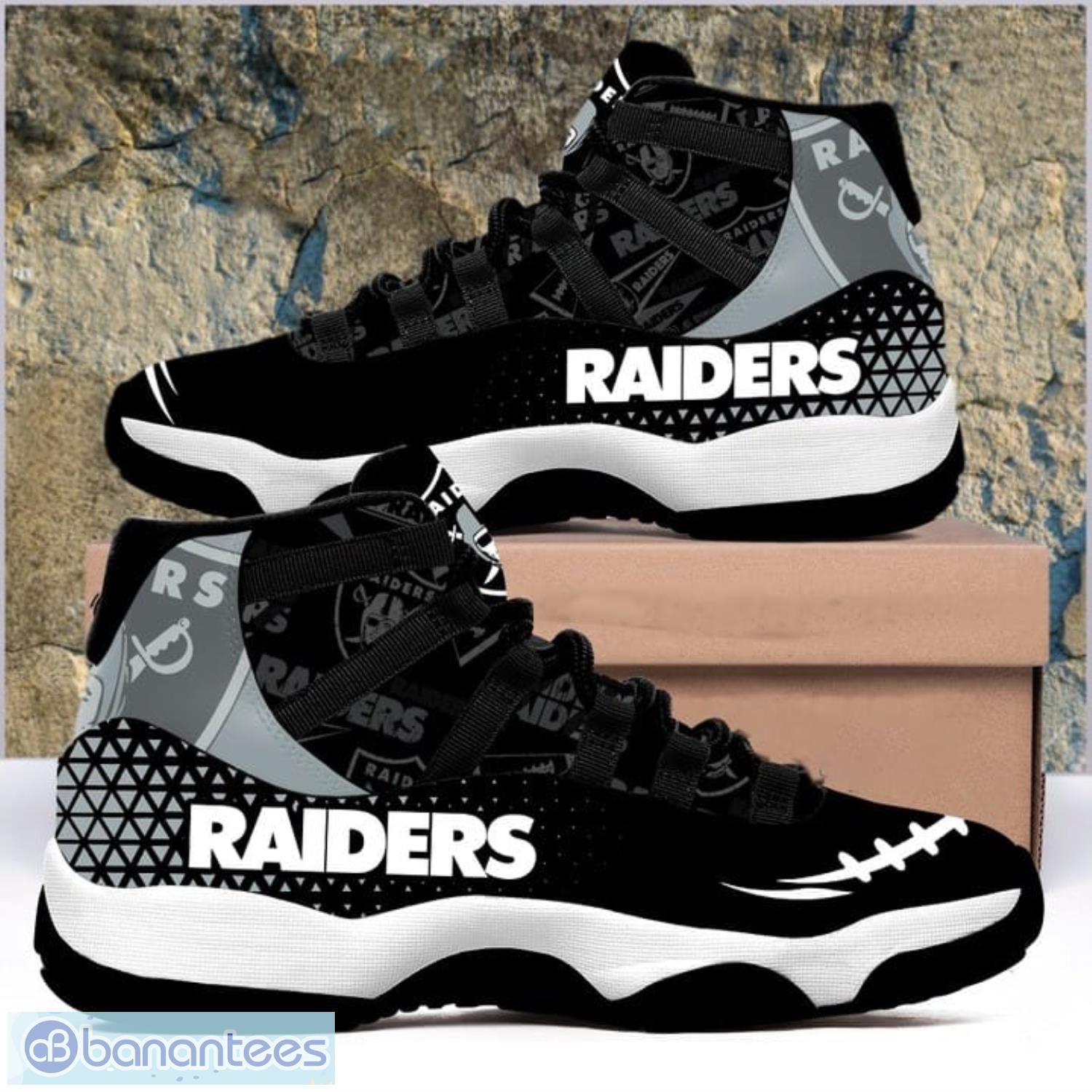Oakland Raiders Air Jordan 11 Shoes Special Sport Gift - Banantees