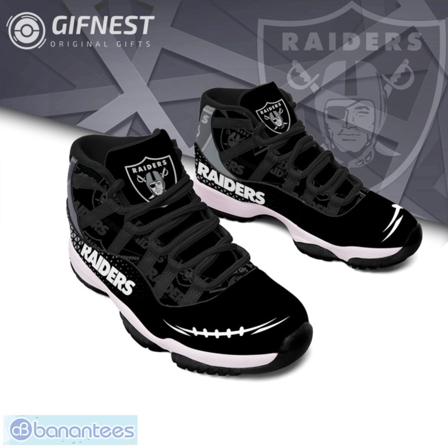 Oakland Raiders Air Jordan 11 Shoes Special Sport Gift - Banantees