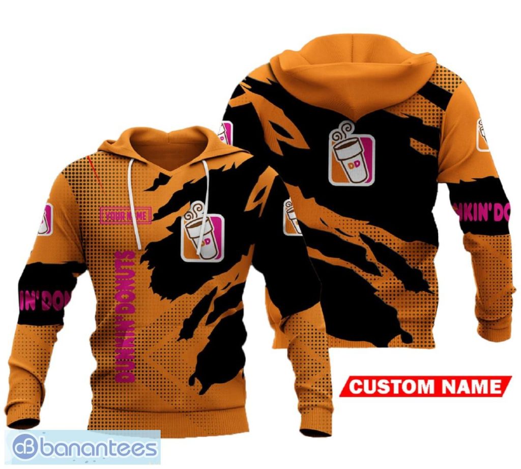 Scratch Pattern DUNKIN’ DONUTS Logo New Personalized 3D Hoodie For Men ...