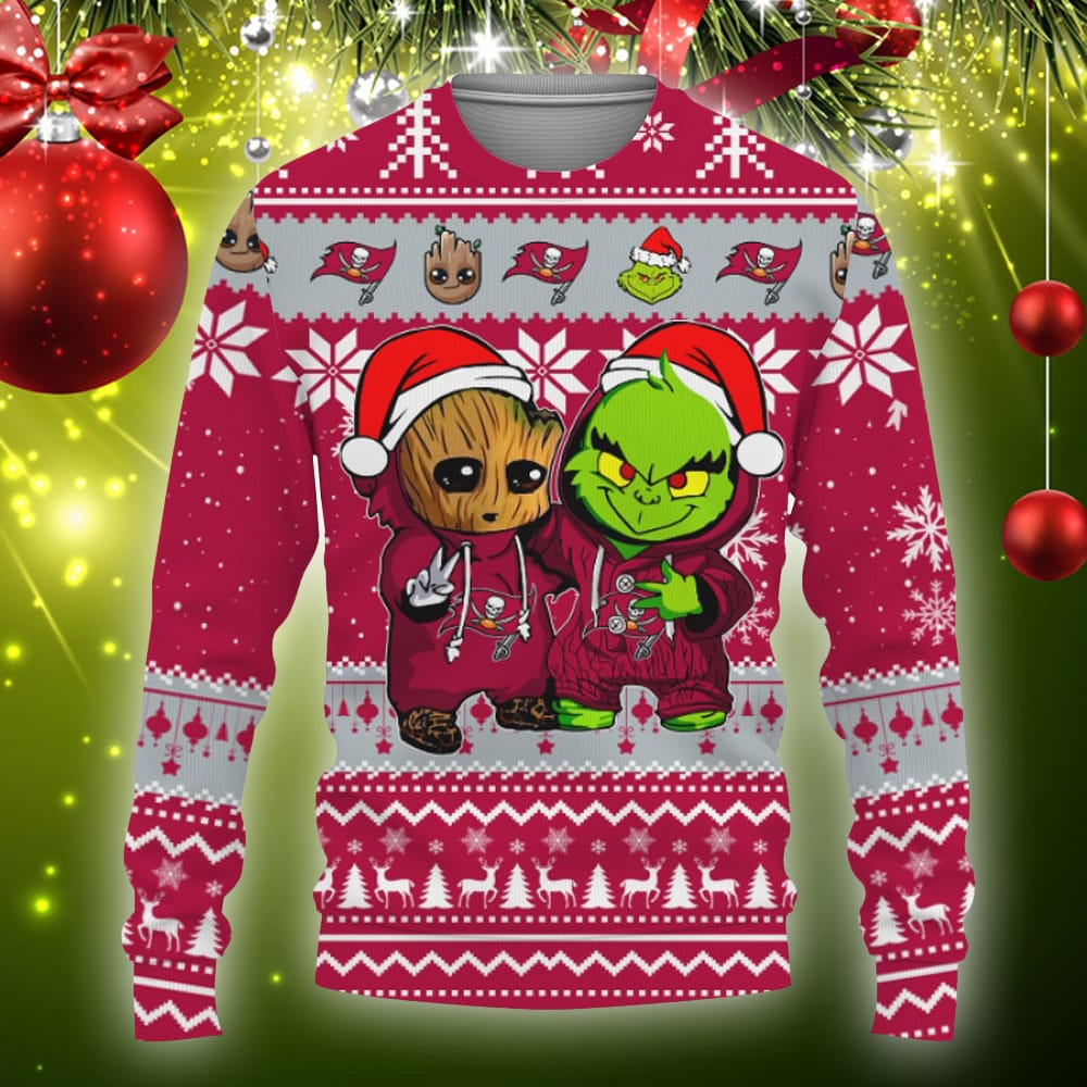 Tampa Bay Buccaneers Baby Groot And Grinch Best Friends Football ...