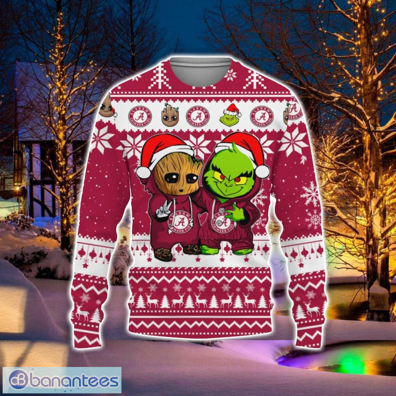 Alabama Crimson Tide Baby Groot And Grinch Best Friends Football ...