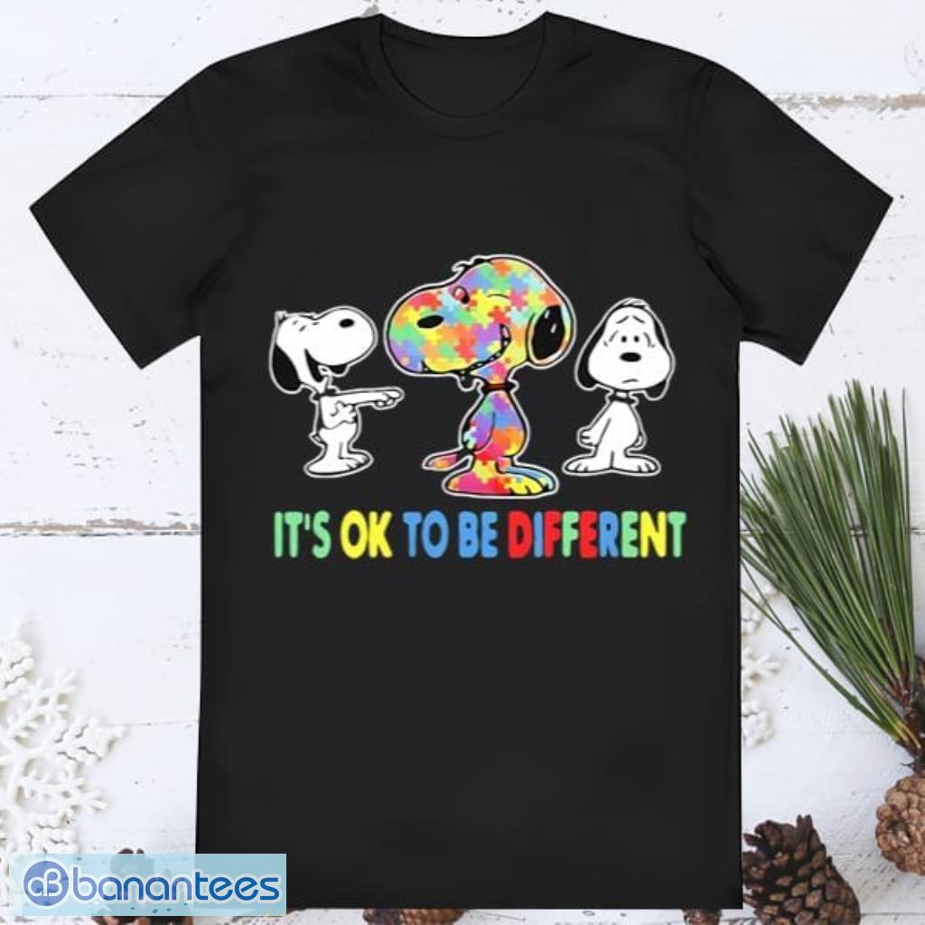 Autism It’s Ok To Be Different Snoopy Snoopy Autism Christmas Shirt ...