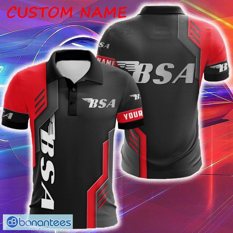 BSA Logo Motorcycle Polka Dot Patterns Personalized Golf Polo Shirt ...