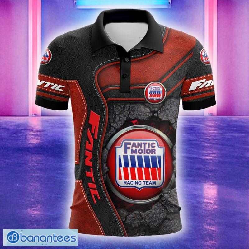 Car Racing Fantic Logo Hidden Truck Leather Pattern Polo Shirt - Banantees