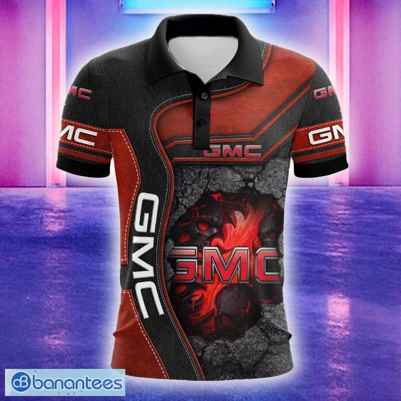 Car Racing GMC Logo Hidden Truck Leather Pattern Golf Polo Shirt AOP ...