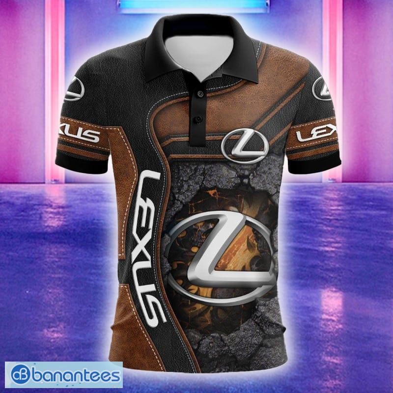 Car Racing Lexus Logo Hidden Truck Leather Pattern Polo Car AOP - Banantees