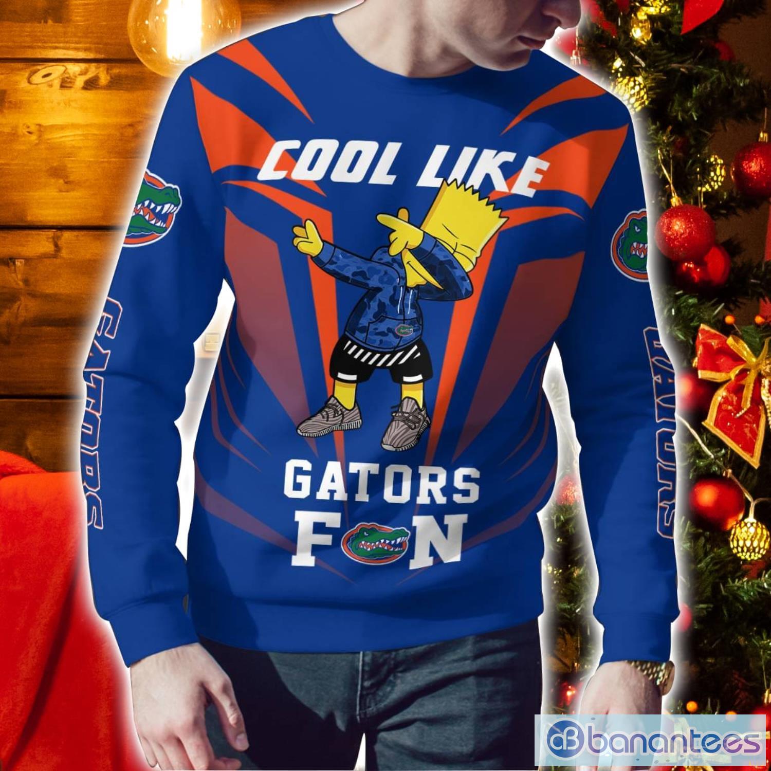 Cute Cool Like Florida Gators Fan Bart Simpson Dab Ugly Christmas ...