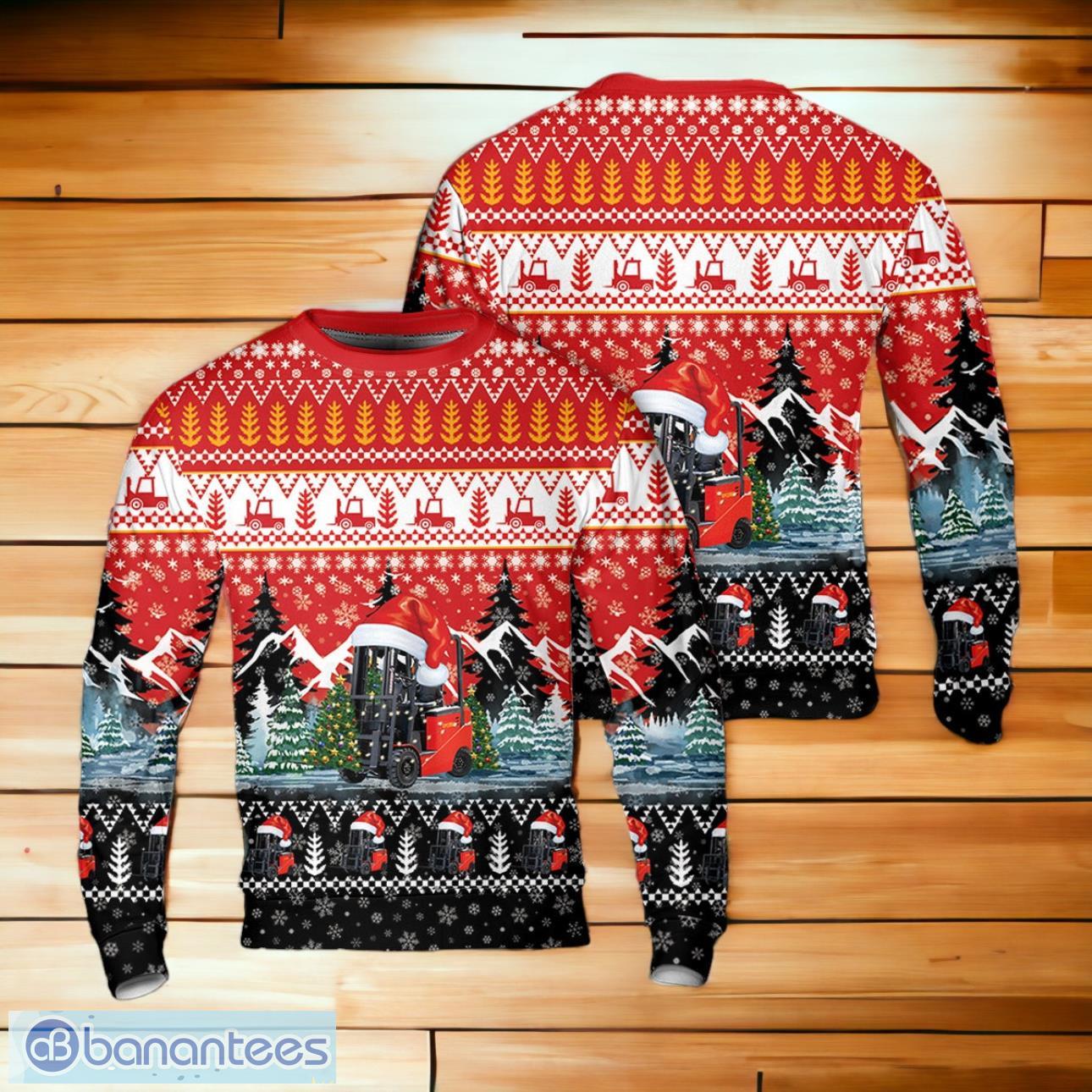 Electric Forklift Christmas Sweater - Banantees