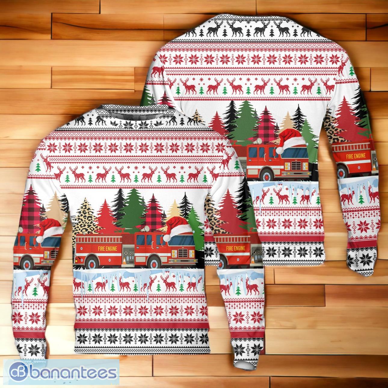 Fire Water Tanker Christmas Sweater - Banantees