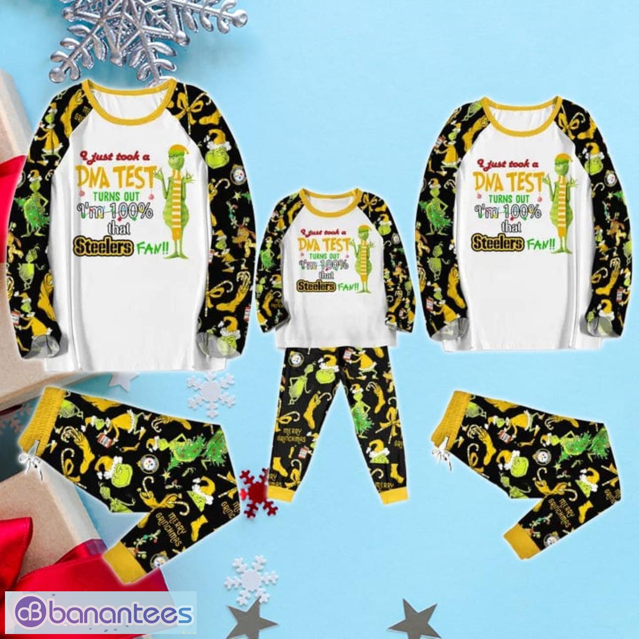 I Am 100 That Pittsburgh Steelers Fan Grinch Pajamas Set - Banantees