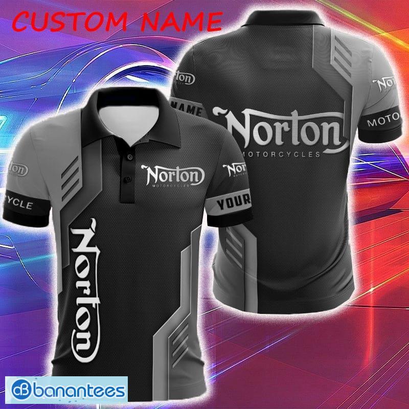 Norton Logo Motorcycle Polka Dot Patterns Personalized Golf Polo Shirt ...