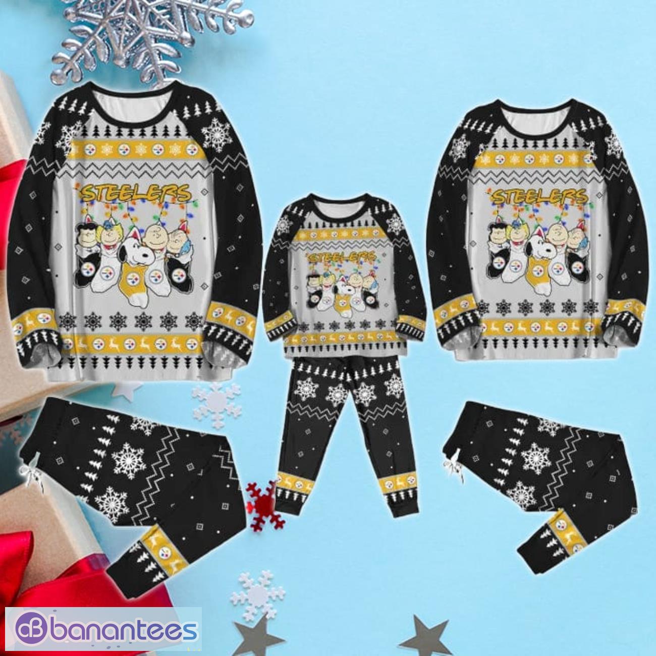 Pittsburgh Steelers Christmas Tree Limited Edition Pajamas Set - Banantees