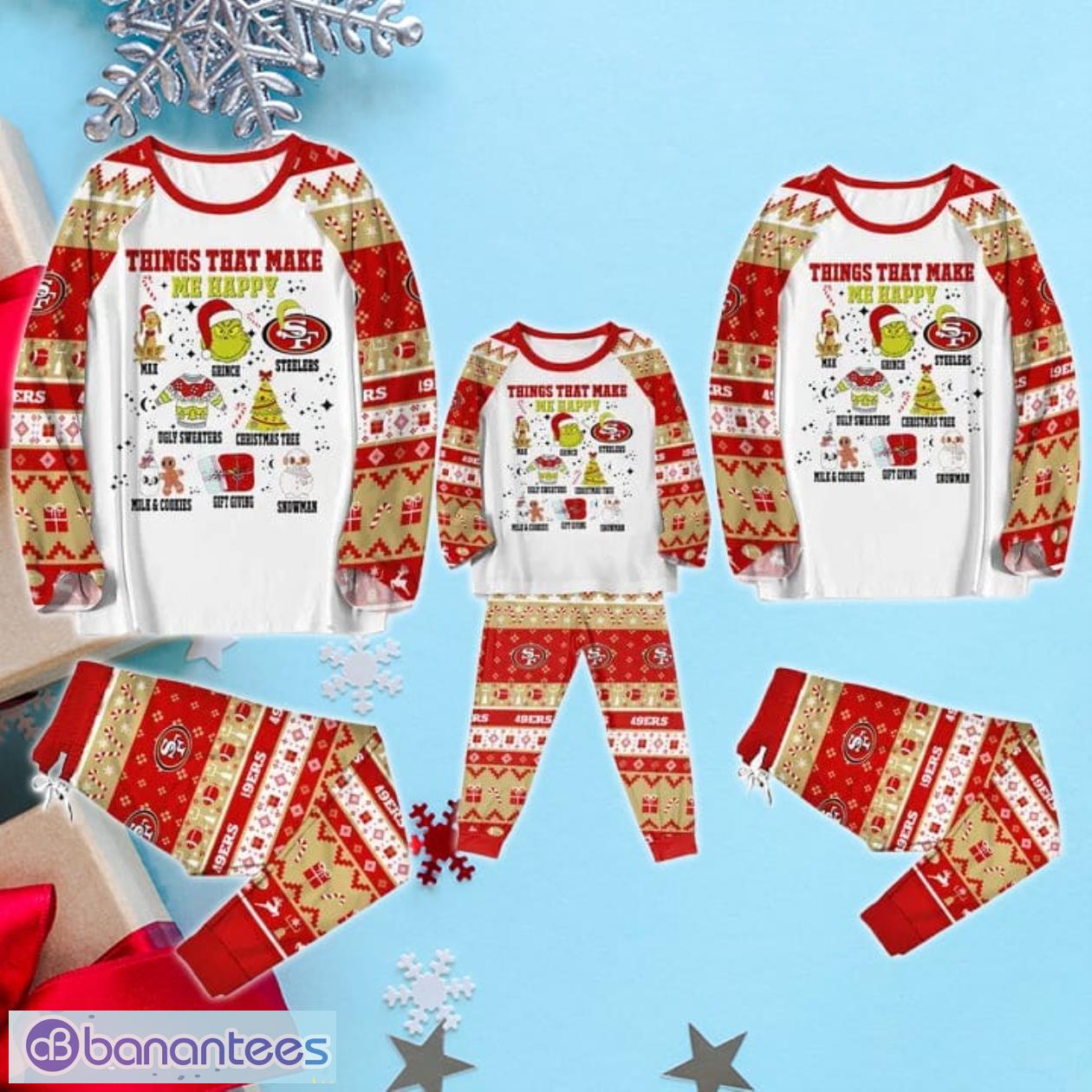 San Francisco 49ers Things That Make Me Happy Grinch Pajamas Set ...