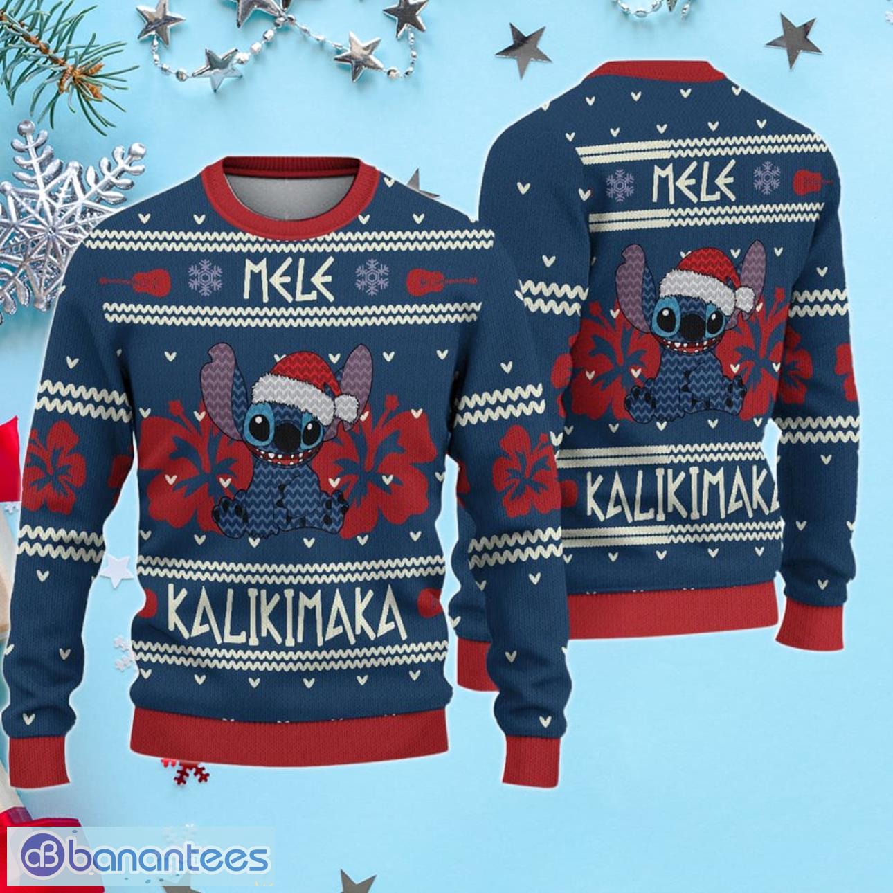 Stitch Kalikimaka Ugly Christmas Sweater, Stitch Ugly Sweater - Banantees