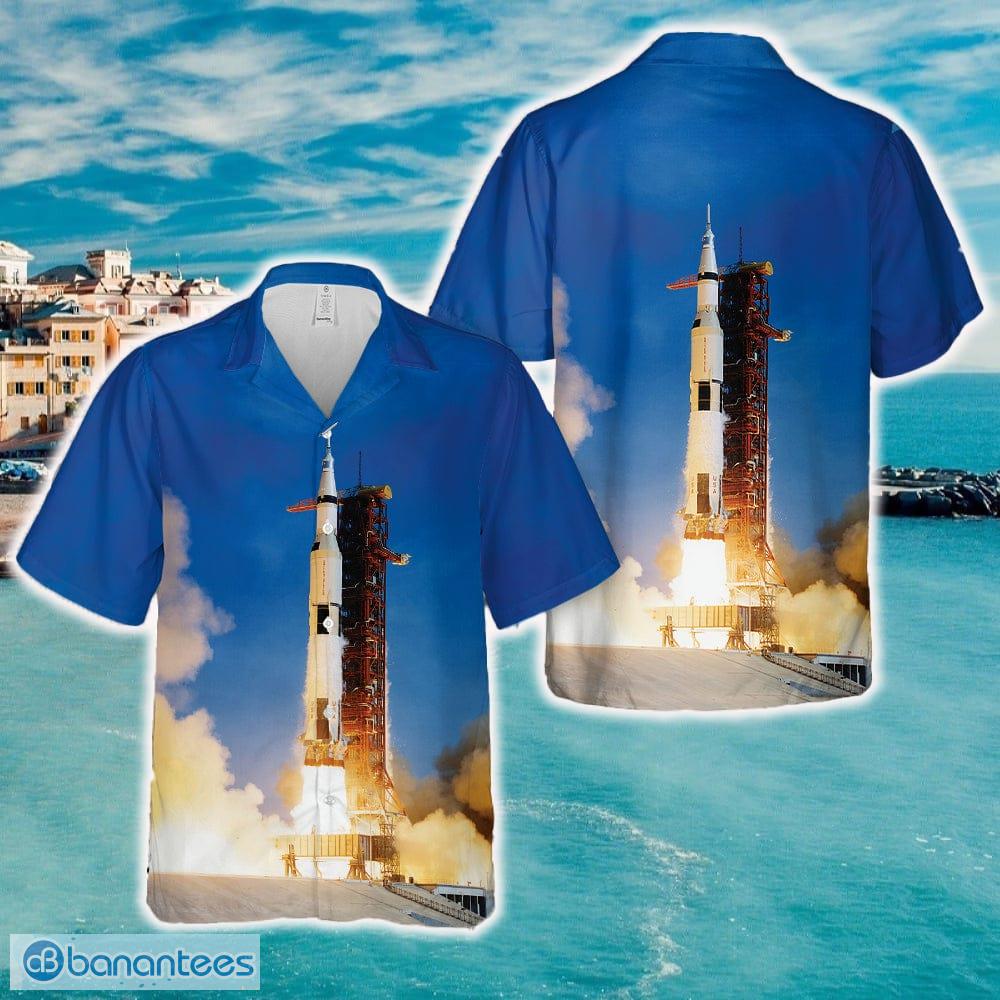 Apollo 11 Saturn V Hawaiian Shirt Men And Women Aloha Beach - Banantees