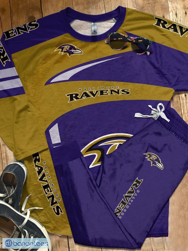 Baltimore Ravens Pajamas Set Plus Sizes Logo Fans Gift Familys Holidays ...