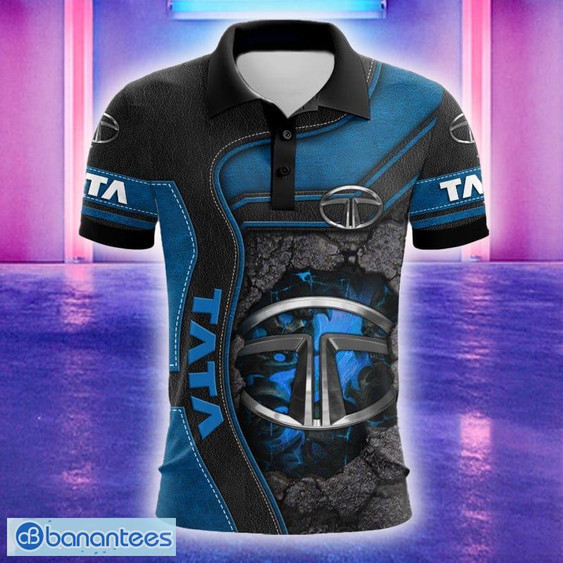 Car Racing Tata Logo Hidden Truck Leather Pattern Polo Shirt AOP For ...