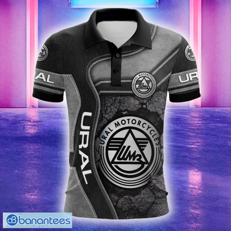 Car Racing Ural Logo Hidden Truck Leather Pattern 3D Polo Shirt - Banantees
