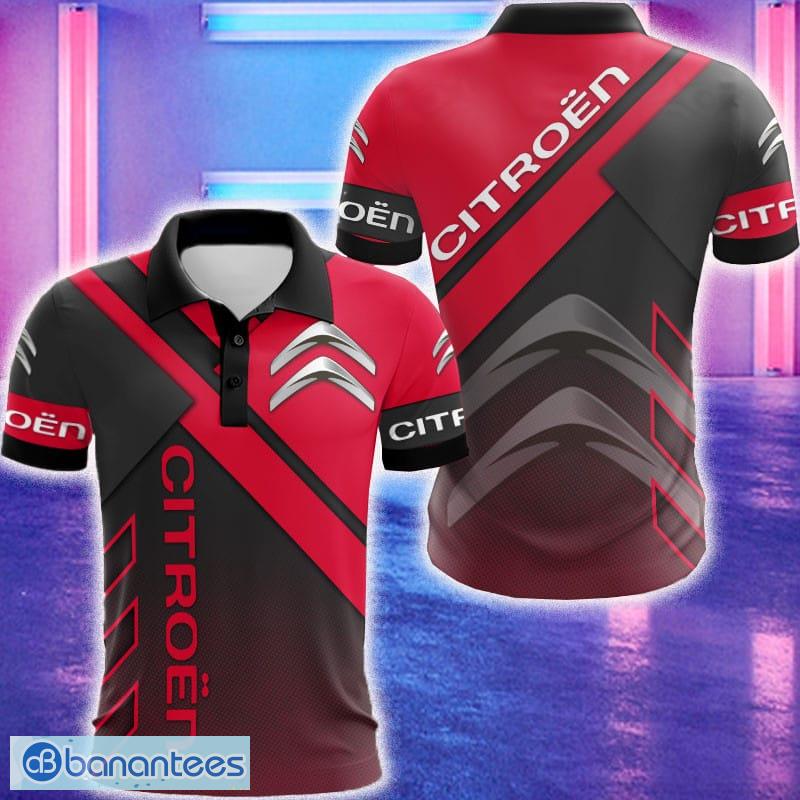 Citroen Car Racing Big Logo 3D Golf Polo Shirt - Banantees