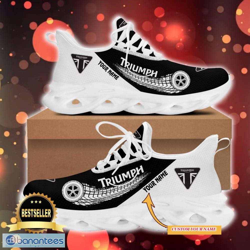 Custom Name Triumph Motorcycles Car Shoes Ideas Running Sneakers Logo ...