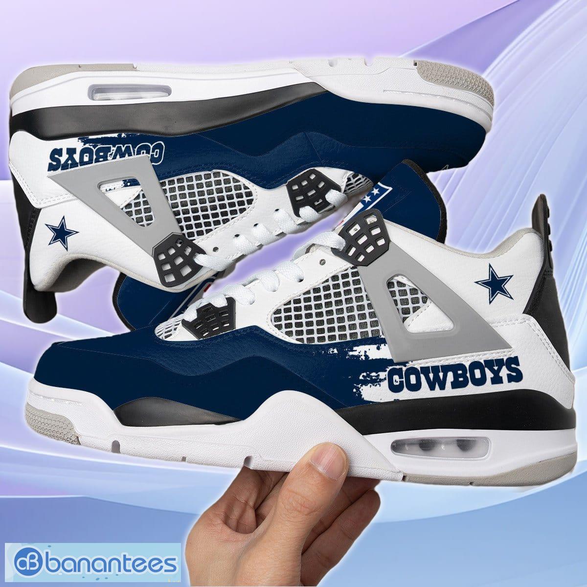 Dallas Cowboys Air Jordan 4 Shoes - Banantees