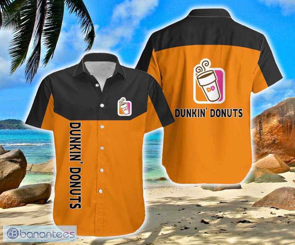 DUNKIN’ DONUTS Hibiscus Hawaiian Shirt Brands Logo Summer Aloha Men And ...